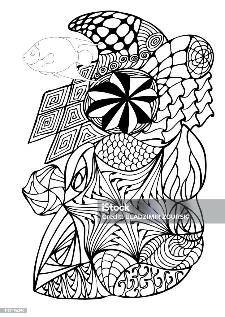 Hand Zentangle And Zendoodle Vector Arm Fist Zen Doodle And Zen Thumb