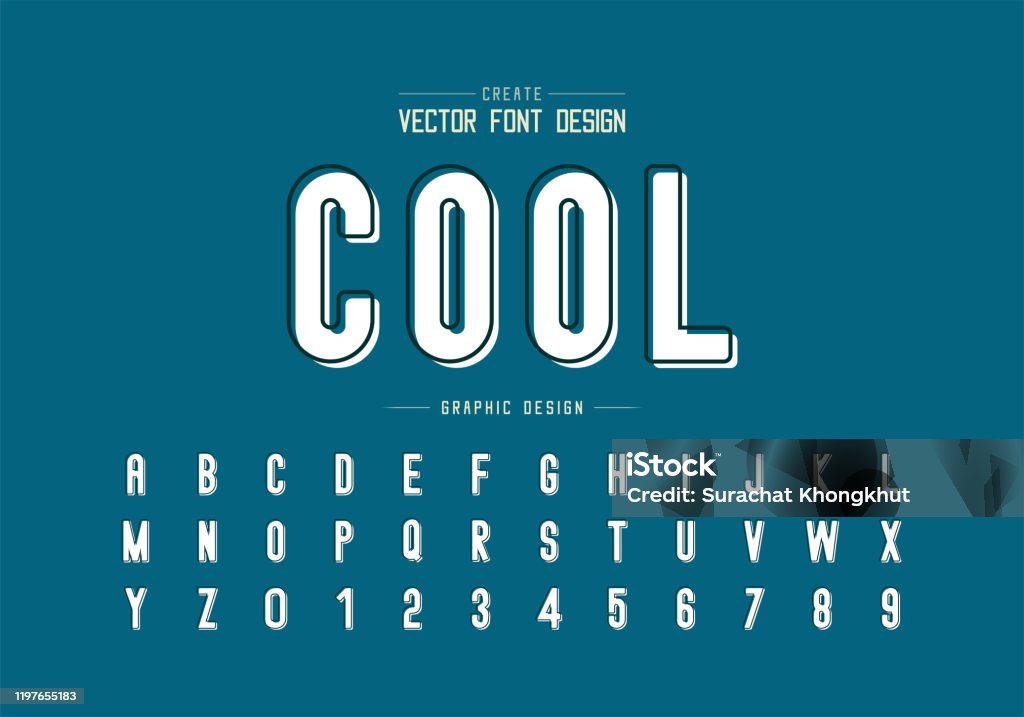 Font Keren Garis Dengan Bayangan Putih Dan Vektor Alfabet Bulat Jenis ... Font Keren Garis Dengan Bayangan Putih Dan Vektor Alfabet Bulat Jenis ...