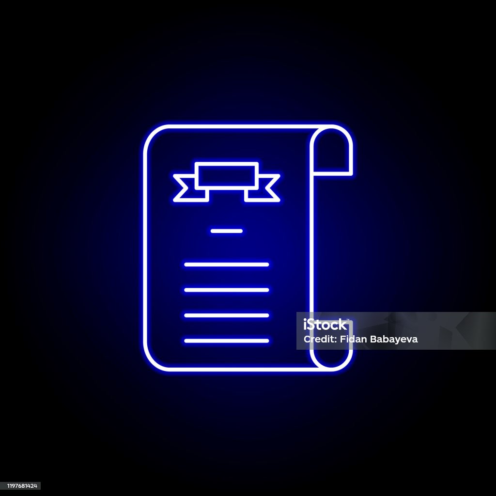 Sterbeurkunde Umreißen Blaue Neonsymbol Detaillierten Satz Von ... Sterbeurkunde Umreißen Blaue Neonsymbol Detaillierten Satz Von ...