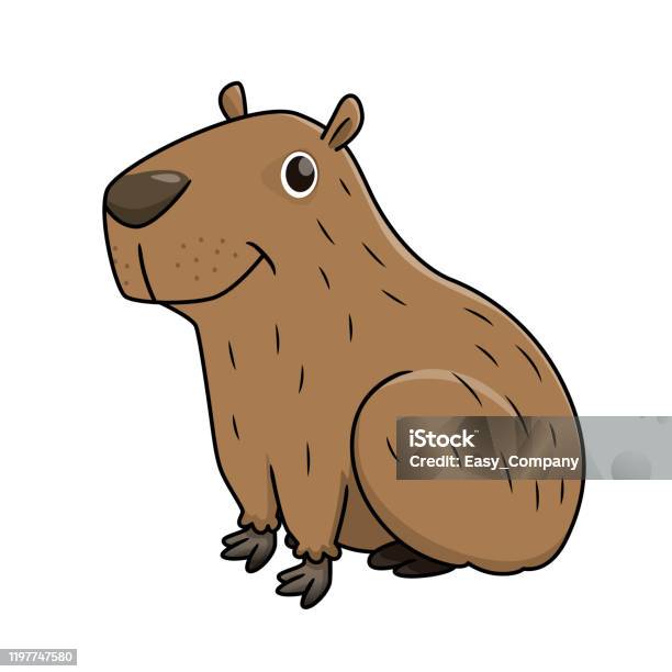 Vektorillustration Von Capybara Isoliert Auf Weißem Hintergrund Stock ... Vektorillustration Von Capybara Isoliert Auf Weißem Hintergrund Stock ...