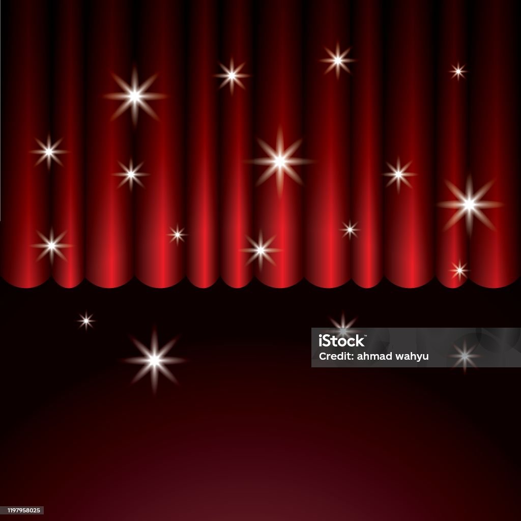 Red Curtain Stage Background Stock Illustration Download Image Now