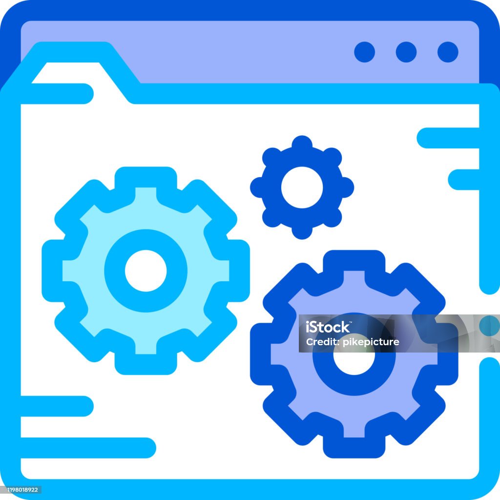 Fixing File Coding System Vector Thin Line Icon Stock Illustration Download Image Now