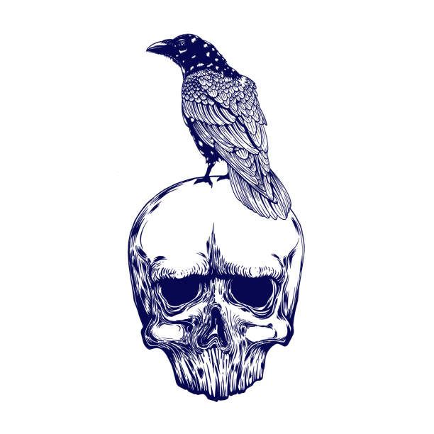 1 300 Tatouage Corbeau Stock Illustrations Graphiques Vectoriels