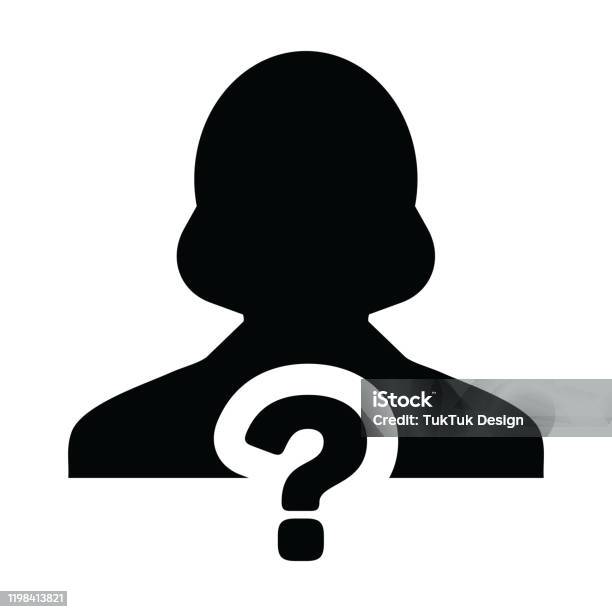 Icône De Profil Avec Le Vecteur De Symbole De Point Dinterrogation Avec