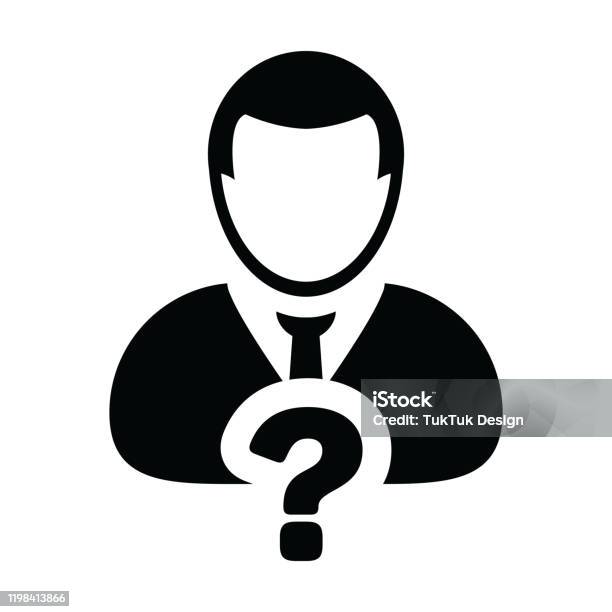 Point Dinterrogation De Vecteur Dicône De Faq Avec Le Symbole Masculin
