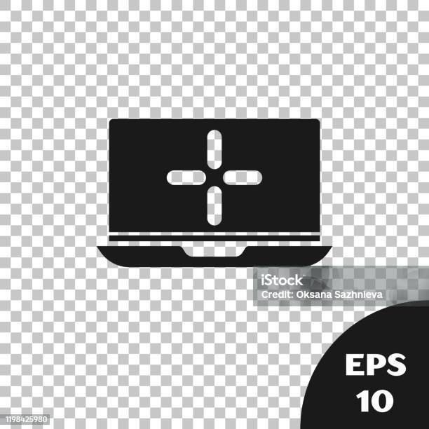 Ikon Laptop Hitam Terisolasi Pada Latar Belakang Transparan Buku ... Ikon Laptop Hitam Terisolasi Pada Latar Belakang Transparan Buku ...