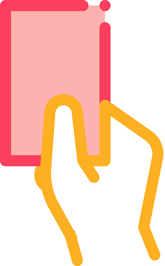 Arbitrator Show Card Icon Outline Illustration Stock Illustration