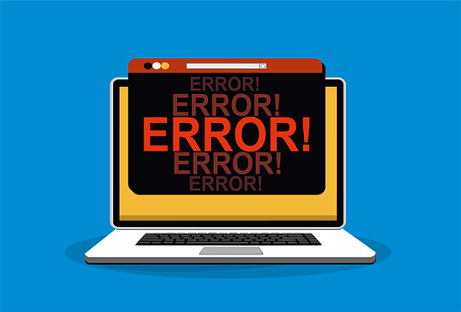 Window Operating System Error Warning Vector Illustration Stock