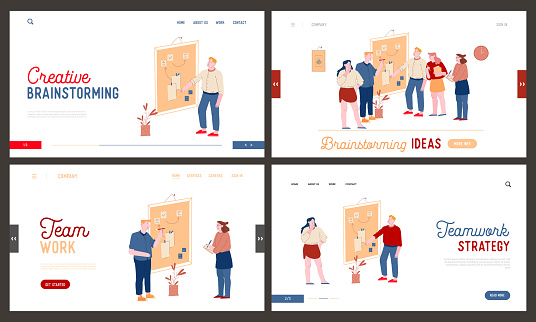 Pengembangan Perangkat Lunak Agile Tim Kreatif Brainstorming Set