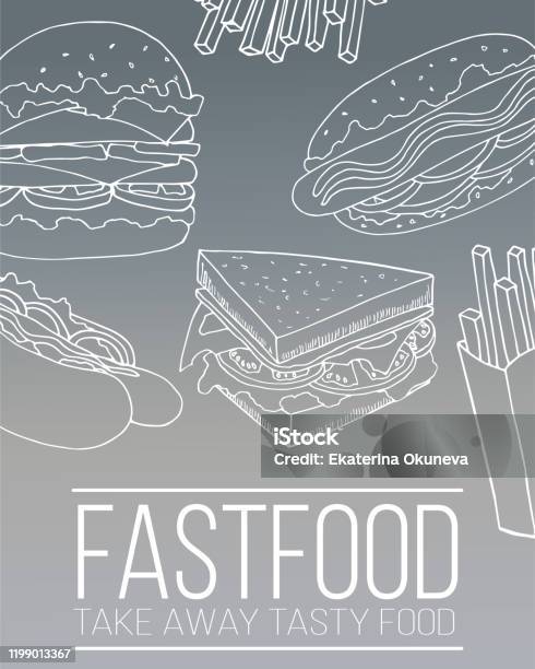 Vektor Template Selebaran Makanan Cepat Saji Ilustrasi Modern Makanan ... Vektor Template Selebaran Makanan Cepat Saji Ilustrasi Modern Makanan ...