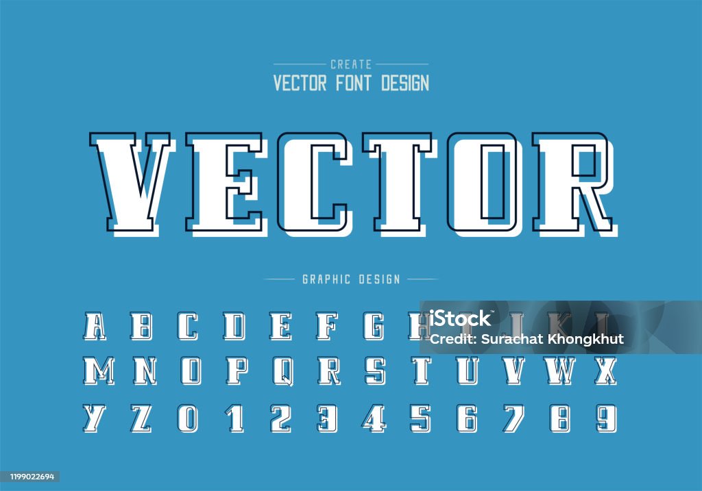 Font Garis Dengan Bayangan Putih Dan Vektor Alfabet Tebal Desain Skrip ... Font Garis Dengan Bayangan Putih Dan Vektor Alfabet Tebal Desain Skrip ...