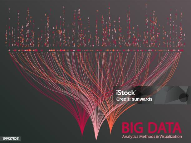 Big Data Visualization Concept Vector Stock Illustration Download Image Now Abstract Big