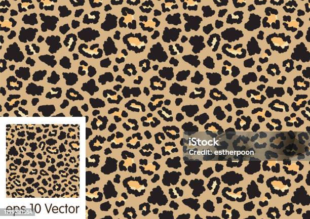 Ilustración De Diseño De Patrón Sin Costuras Leopard Fondo Vectorial Y