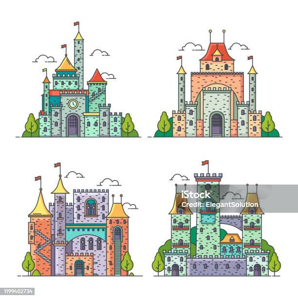 Kastil Kartun Istana Kerajaan Benteng Abad Pertengahan Ilustrasi Stok ... Kastil Kartun Istana Kerajaan Benteng Abad Pertengahan Ilustrasi Stok ...
