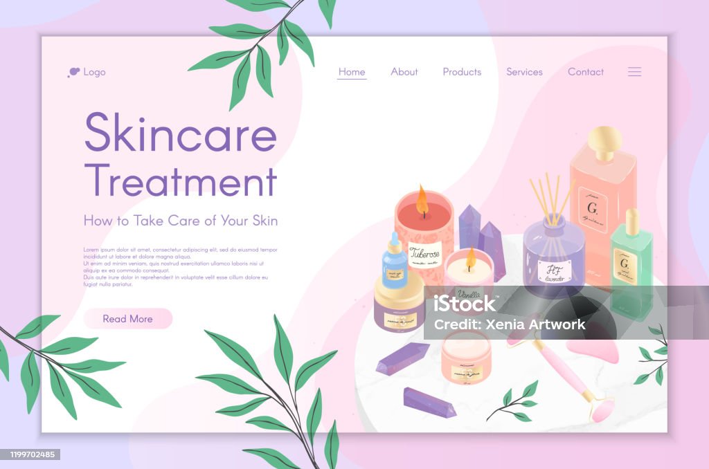 Template Desain Halaman Web Untuk Perawatan Kulit Tutorial Rutin