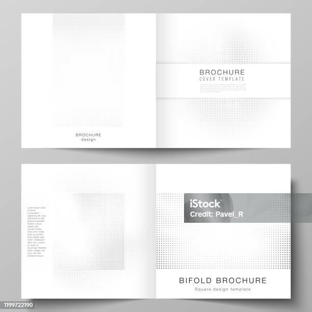 Tata Letak Vektor Dari Dua Templat Sampul Untuk Brosur Bifold Desain