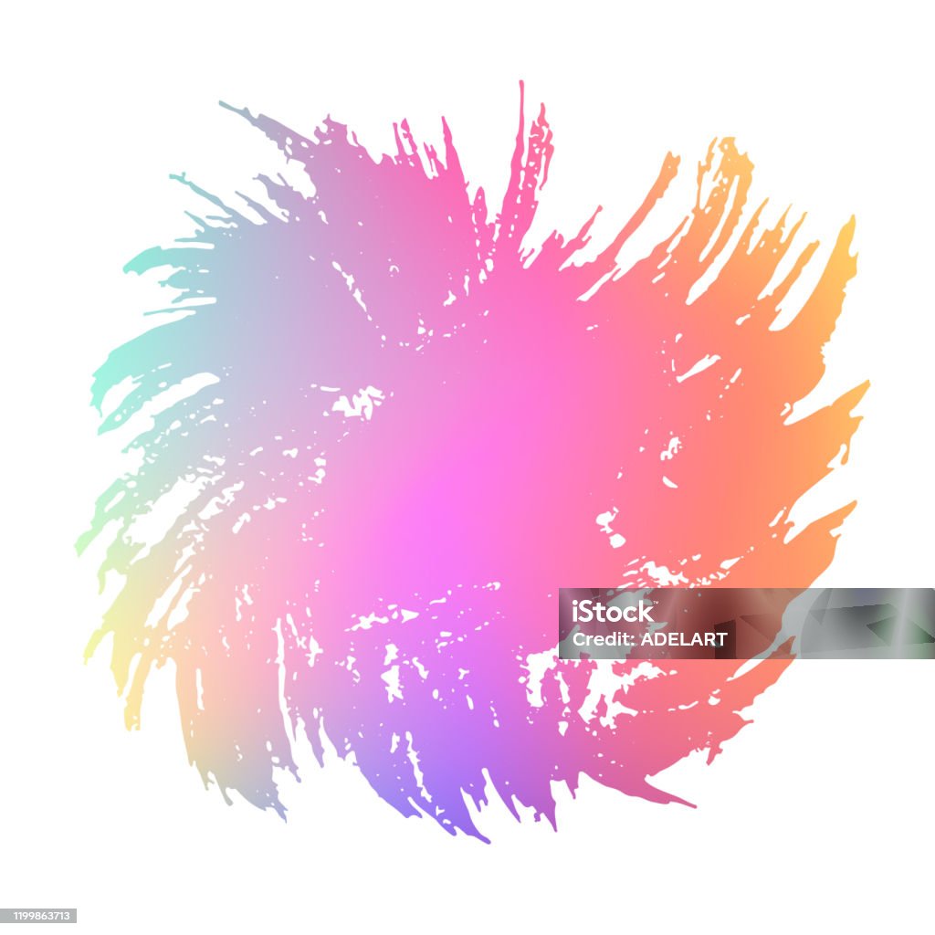 Tache De Grunge Holographique Couleurs Darcenciel Éclaboussure Dencre