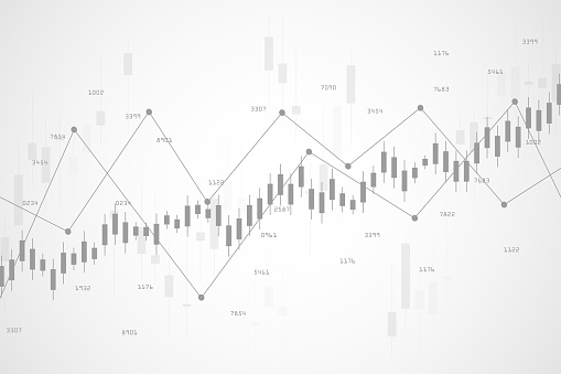 Pasar Saham Atau Grafik Perdagangan Forex Dalam Konsep Grafis Lilin