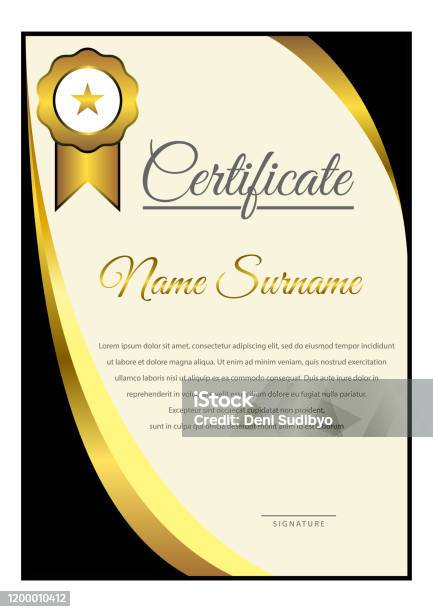 Vecteur Élégant De Modèle De Certificat Disolement Sur Le Fond Blanc