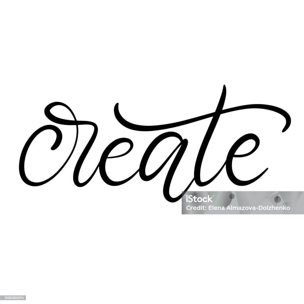 Black And White Lettering Vector Illustration Stock Illustration Download Image Now Banner