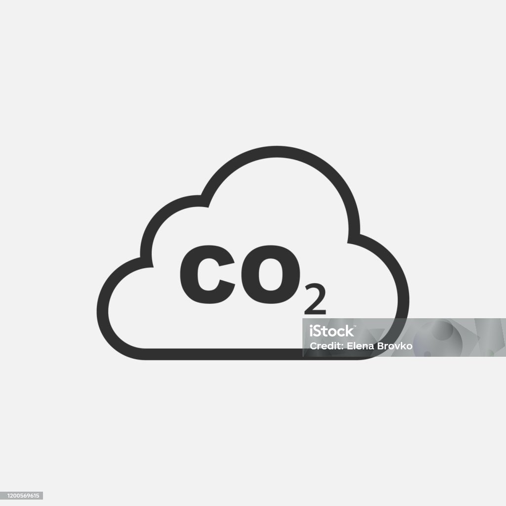 Ilustración De Icono De Co2 Aislado Sobre Fondo Blanco Ilustración