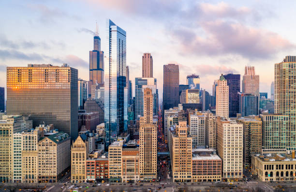 Chicago Loop street view | Free Stock Image - Barnimages