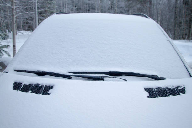 Free Stock Photo of Close Up of Car Windshield Covered in Snow ...