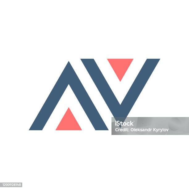 Av Va A V Initiale À Base De Logo Triangle Dicône De Lettre Concept