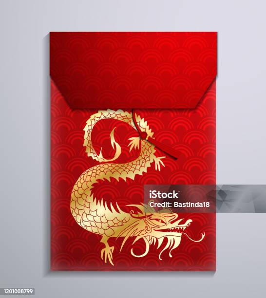 Red Envelope Packet Set For New Year Stock Illustration Download