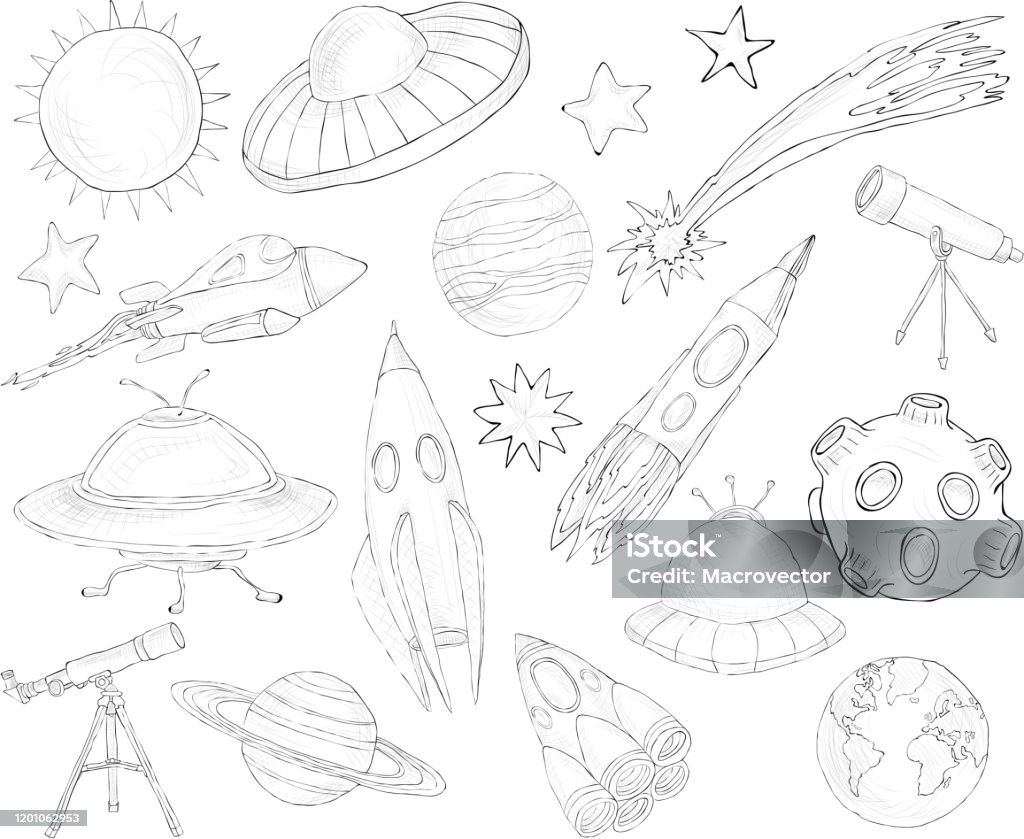 Space Objects Sketch Set Stock Illustration - Download Image Now ... Space Objects Sketch Set Stock Illustration - Download Image Now ...