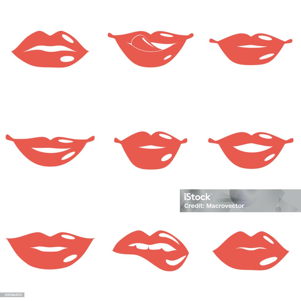 Lips Set Stock Illustration Download Image Now Human Lips Art