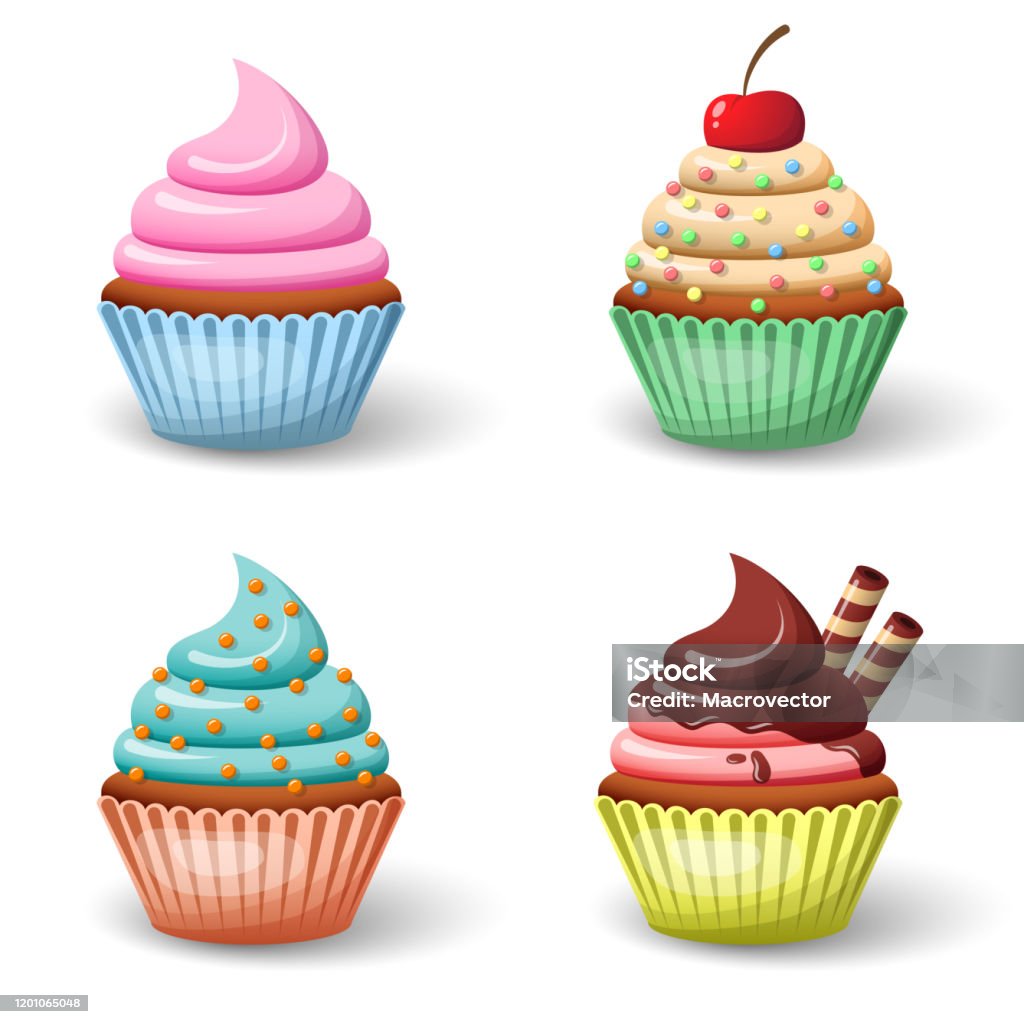 Cupcake Stok Vektör Sanatı And Cupcake‘nin Daha Fazla Görseli Cupcake