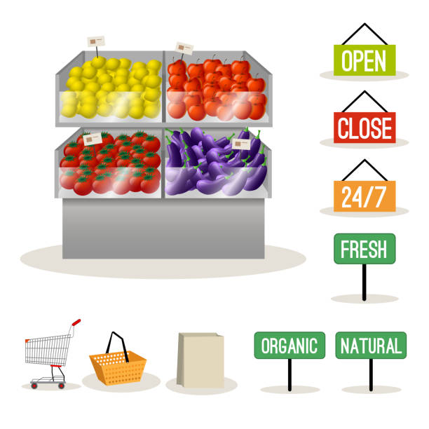 Produce Aisle Nobody Illustrations Royalty Free Vector Graphics And Clip