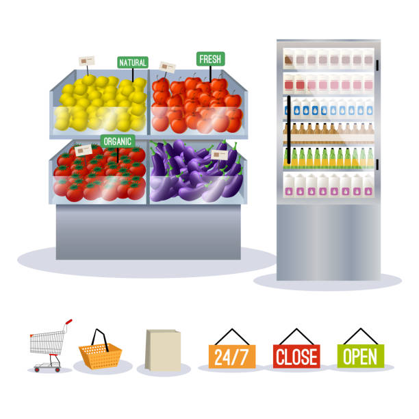Produce Aisle Nobody Illustrations Royalty Free Vector Graphics And Clip