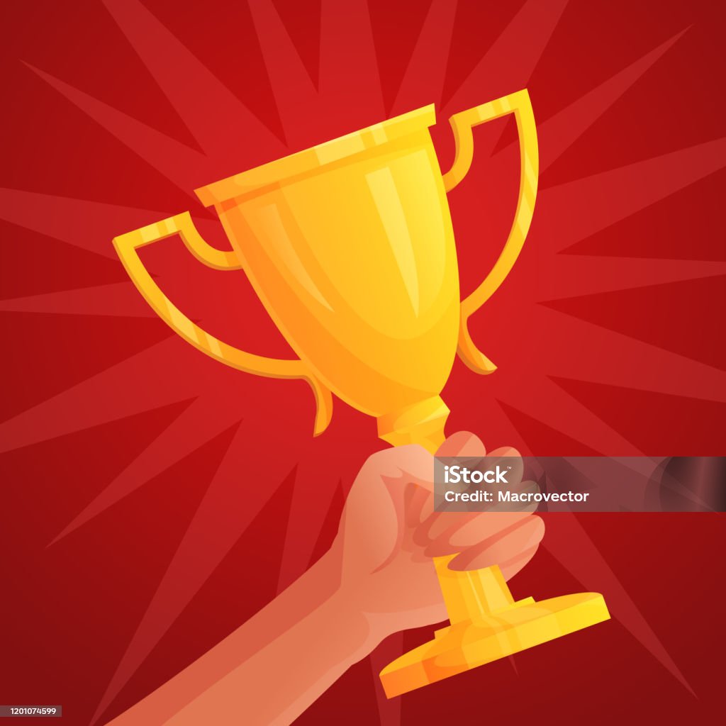 Hand Holding Trophy Stock Illustration Download Image Now
