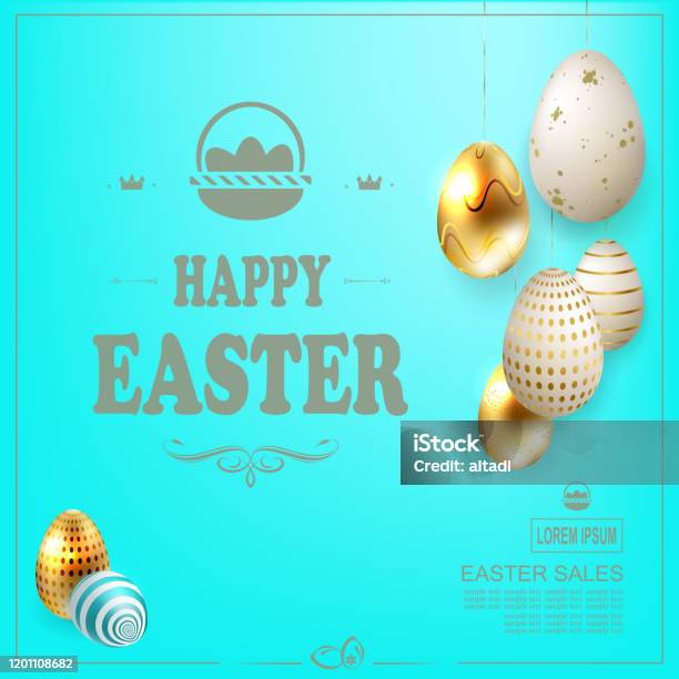 Komposisi Paskah Biru Muda Dengan Telur Indah Dari Berbagai Warna Pada ... Komposisi Paskah Biru Muda Dengan Telur Indah Dari Berbagai Warna Pada ...