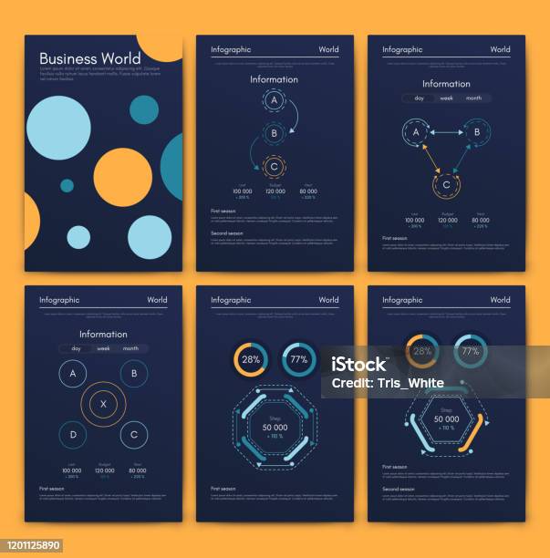 Éléments Vecteurs Infographiques Modernes Pour Les Brochures Daffaires