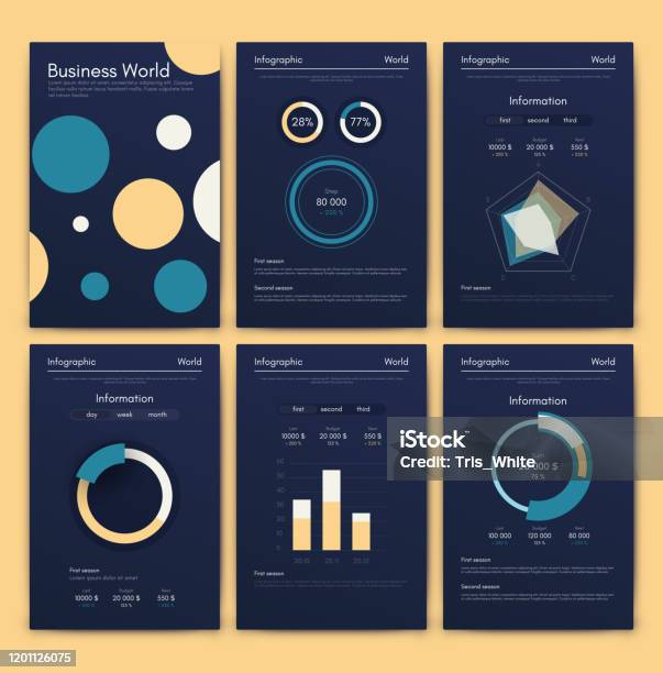 Éléments Vecteurs Infographiques Modernes Pour Les Brochures Daffaires
