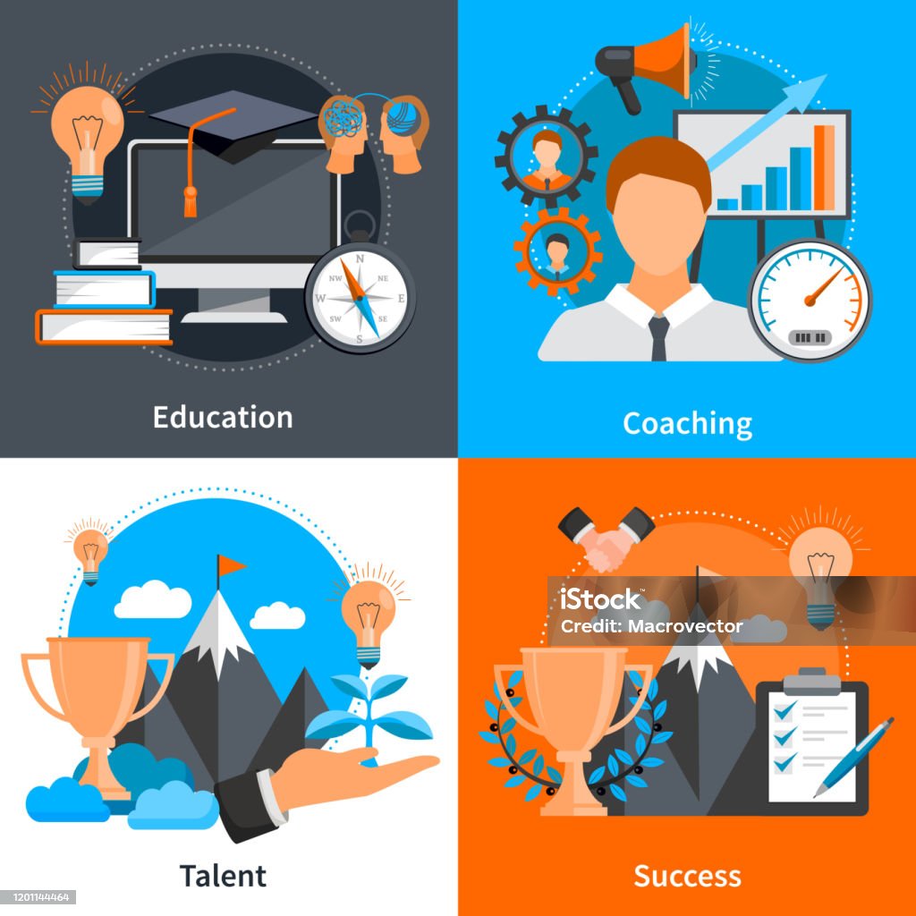 Mentoring Coaching Concept 2x2 Stock Illustration Download Image Now