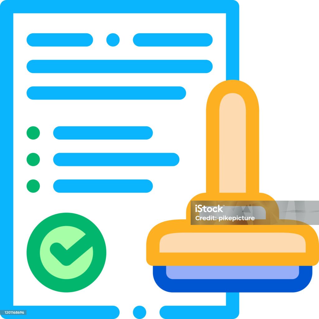 Approve Stamp Icon Vector Outline Illustration Stock Illustration ... Approve Stamp Icon Vector Outline Illustration Stock Illustration ...