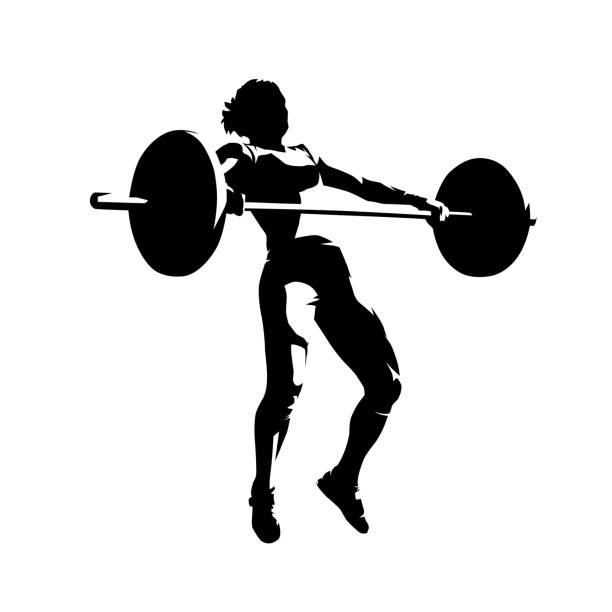 Weightlifting Women Isolated Vector Silhouette Royalty Free SVG ... Weightlifting Women Isolated Vector Silhouette Royalty Free SVG ...