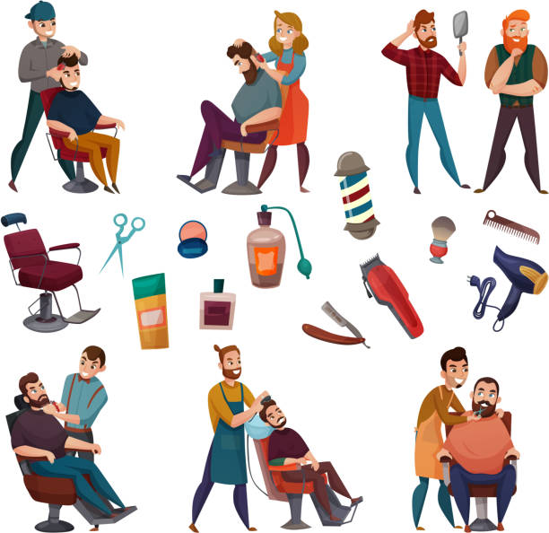 7 200 Barbers Cartoon Stock Illustrations Royalty Free Vector