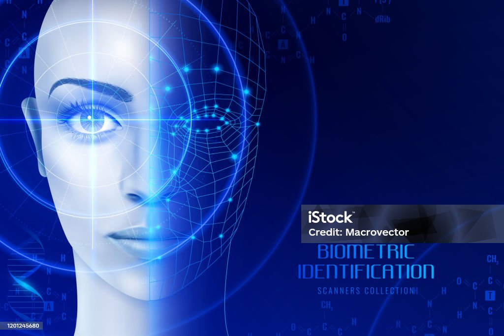 Authorization Verification Biometric Scanners Background Stock
