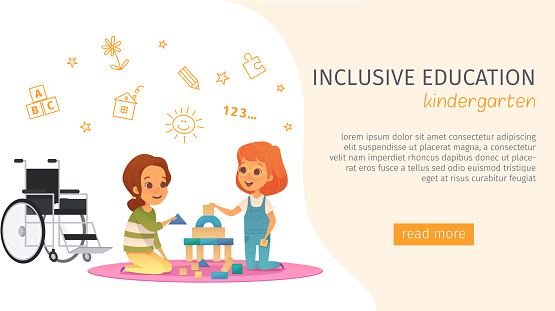 Inclusion Inclusive Composition De Dessins Animés De Léducation