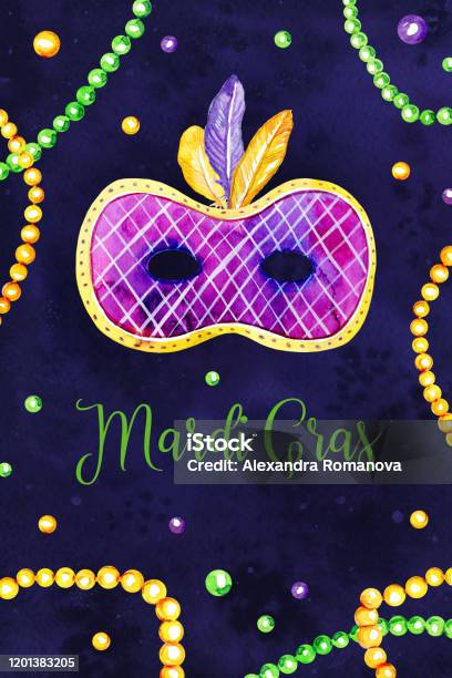 Komposisi Untuk Mardi Gras Masker Dan Manikmanik Pada Latar Belakang