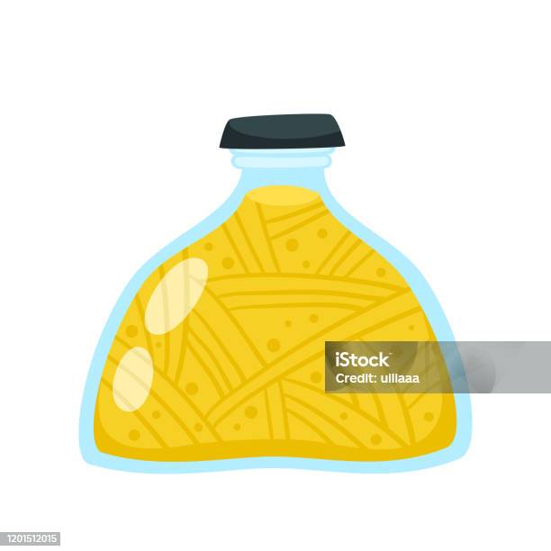 Makanan Yang Diawetkan Dalam Stoples Kaca Ilustrasi Vektor Kartun