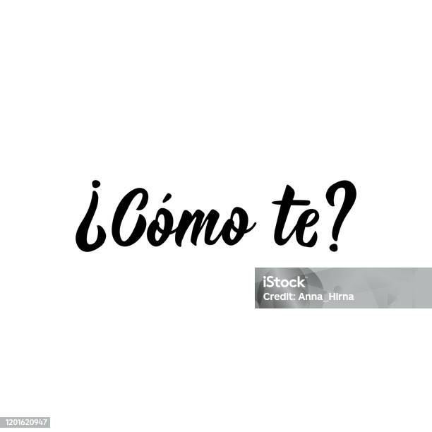 How Are You In Spanish Lettering Ink Illustration Modern Brush