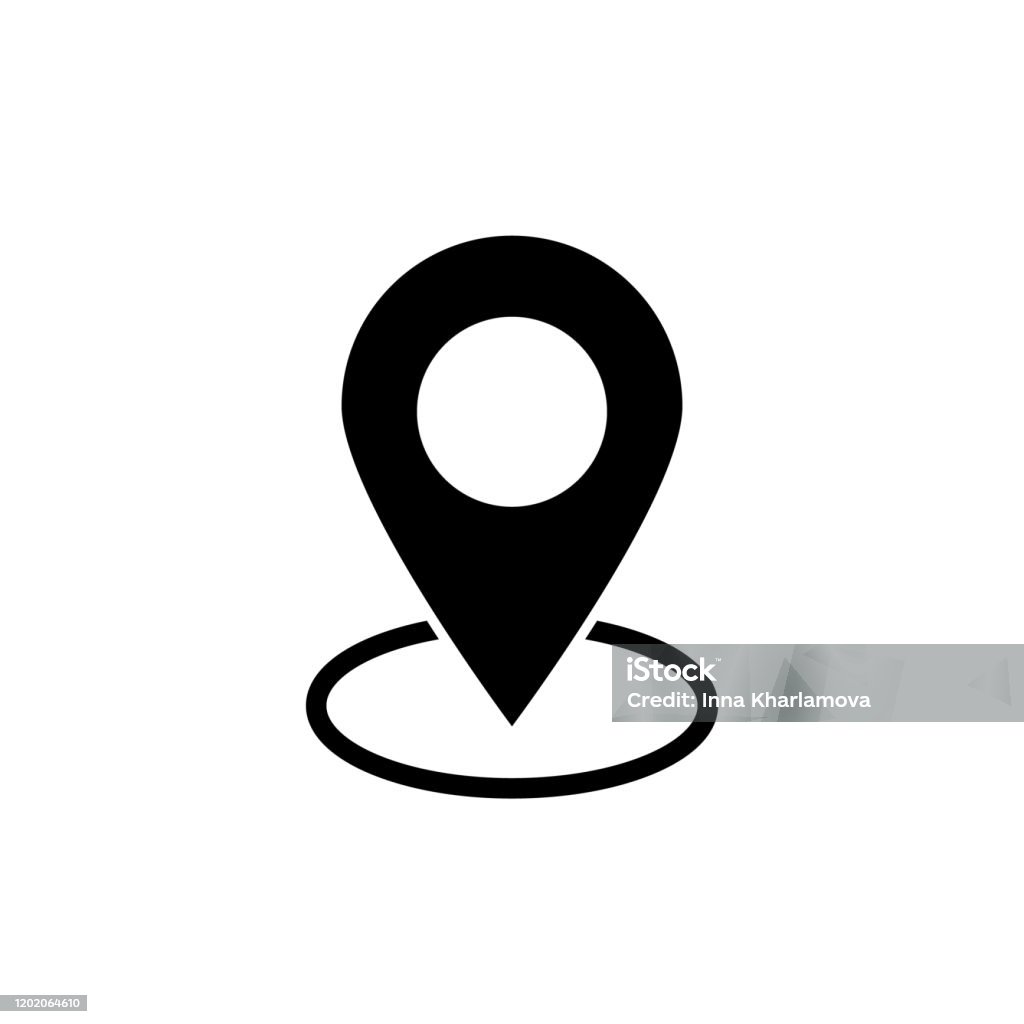 La Carte Épingle Licône De Localisation De Signe Avec Lellipse Dans Le
