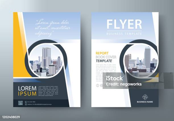 Desain Selebaran Presentasi Sampul Leaflet Templat Sampul Buku
