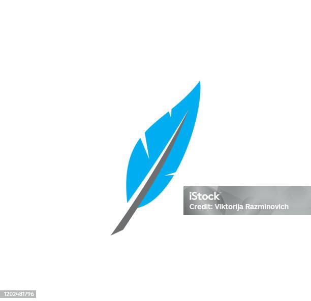 Icône De Plume Sur Larrièreplan Pour La Conception Graphique Et Web